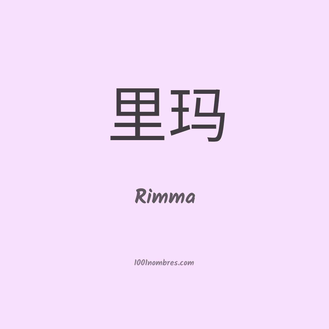 Significado del nombre Rimma