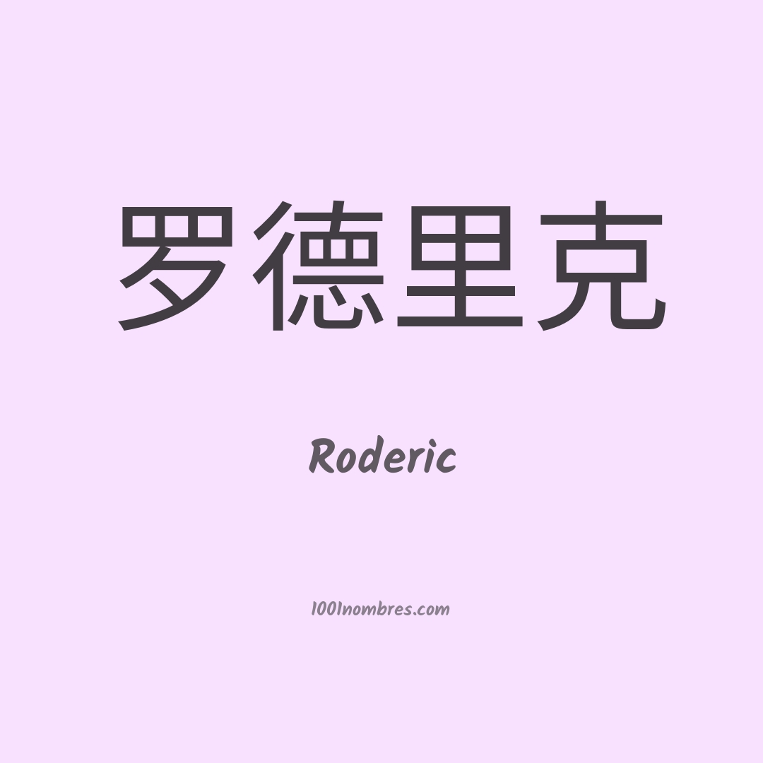 Significado del nombre Roderic