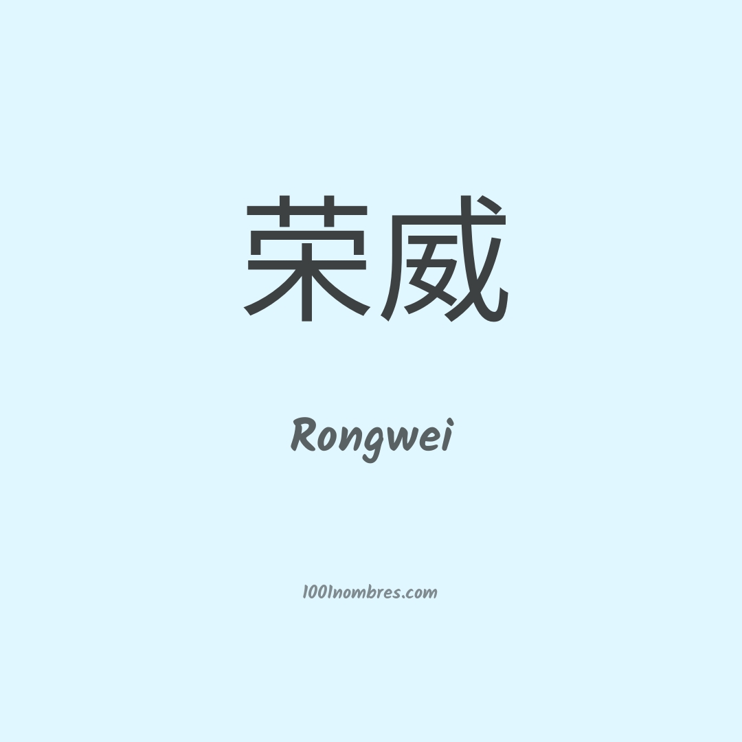 Significado del nombre Rongwei