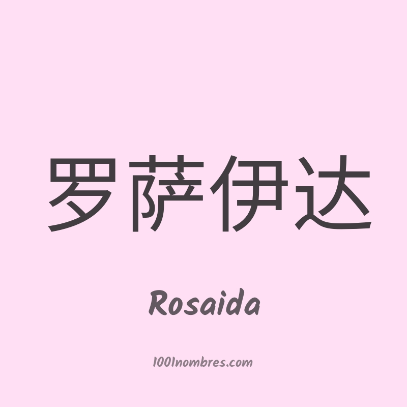 Significado del nombre Rosaida