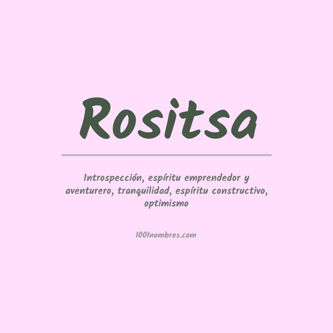 Significado del nombre Rositsa
