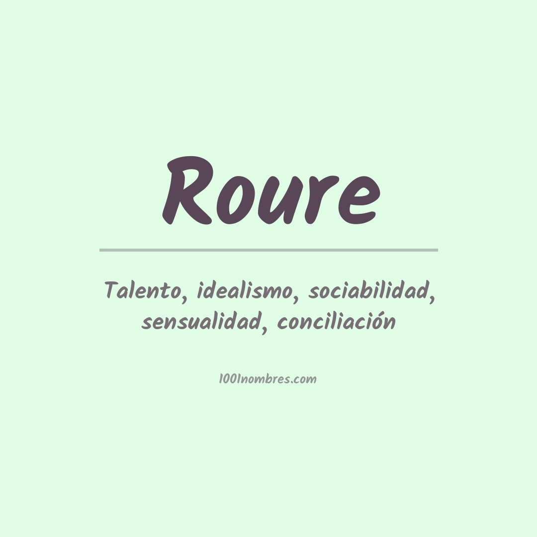 Significado del nombre Roure