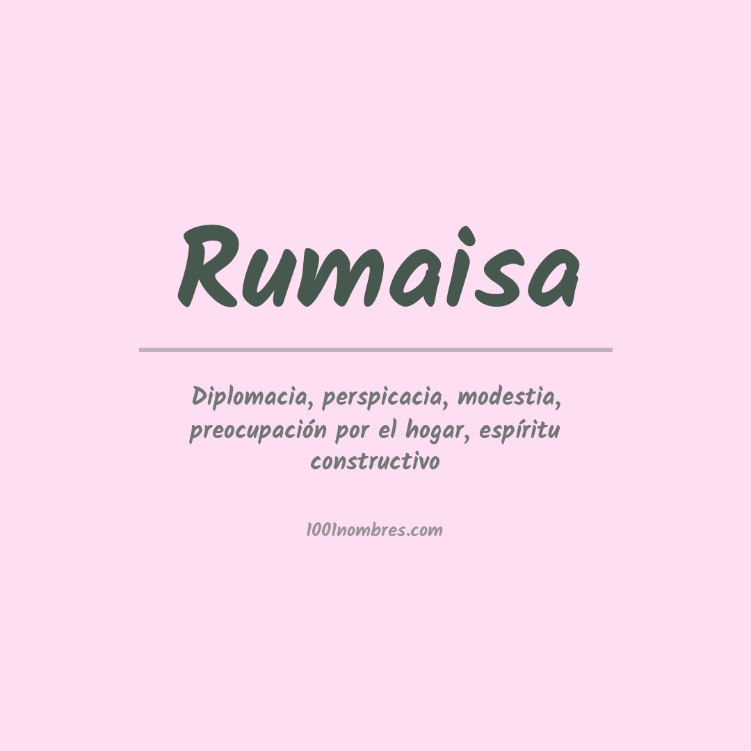 Significado del nombre Rumaisa