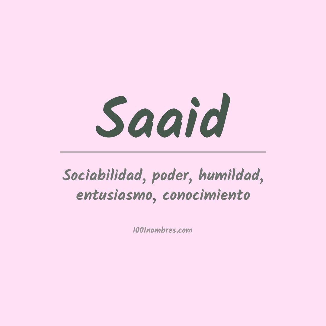 Significado del nombre Saaid