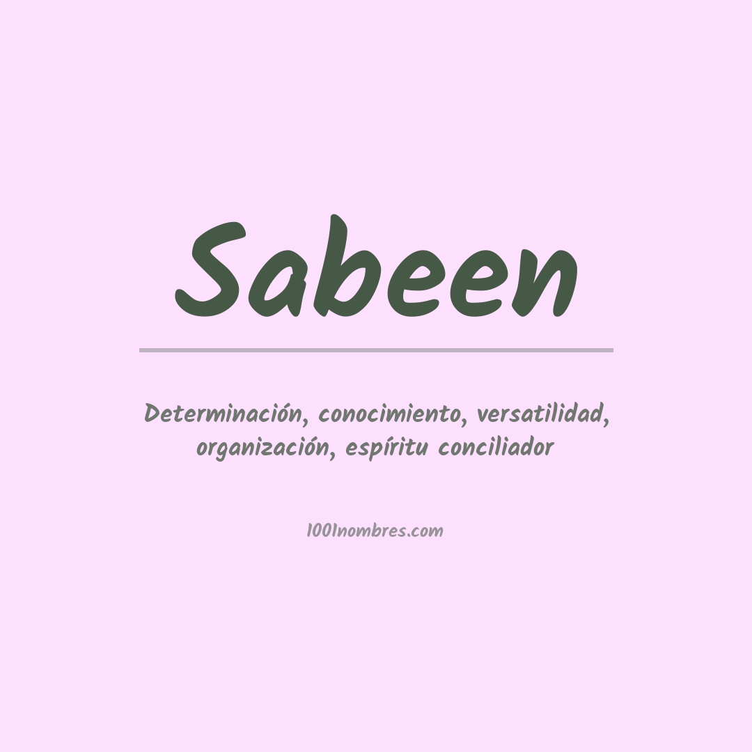 Significado del nombre Sabeen