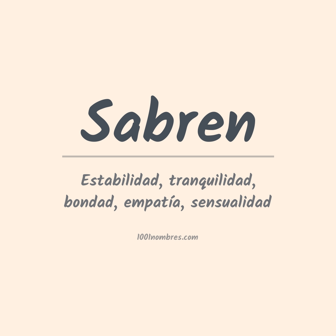 Significado del nombre Sabren
