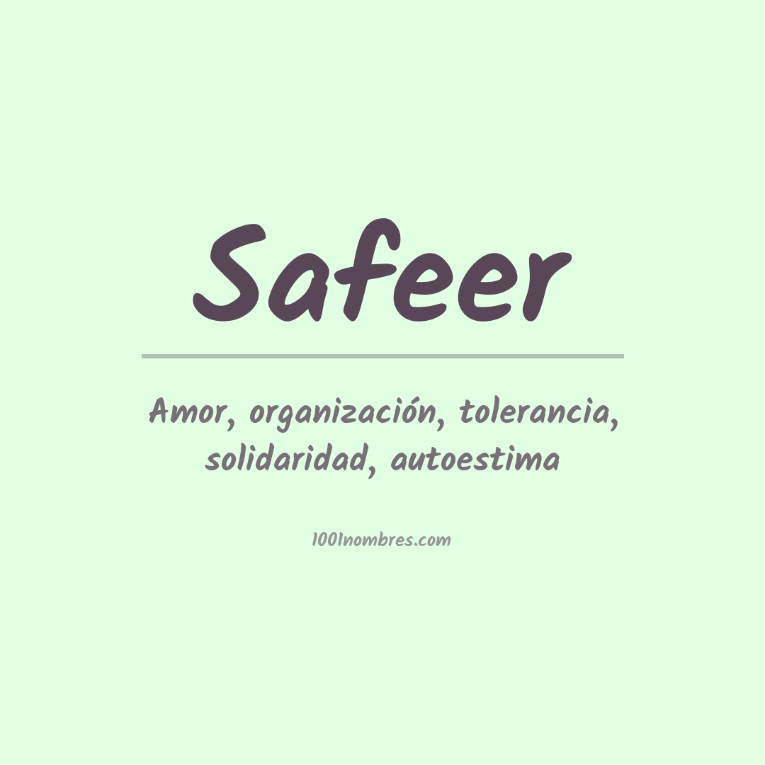 Significado del nombre Safeer