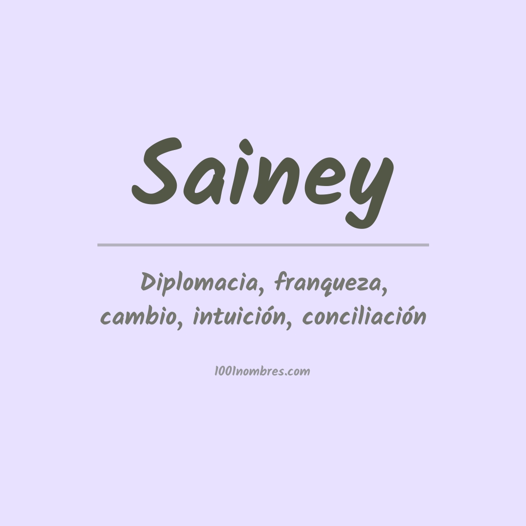 Significado del nombre Sainey