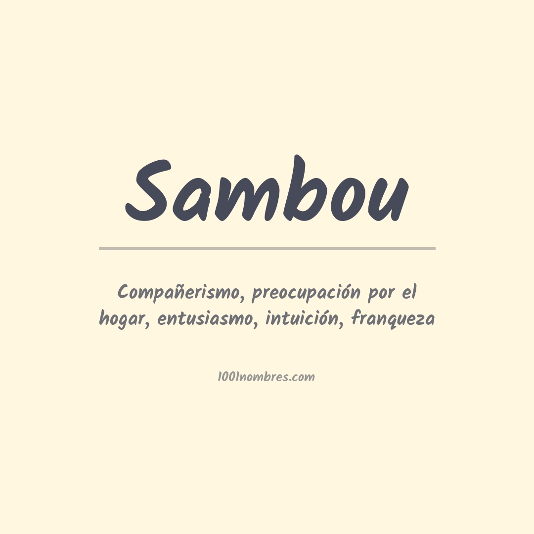 Significado del nombre Sambou