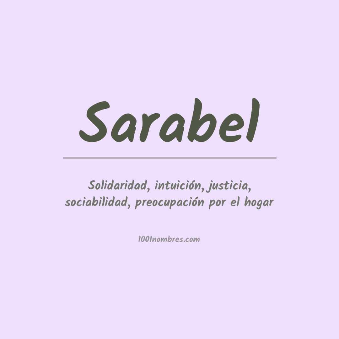 Significado del nombre Sarabel