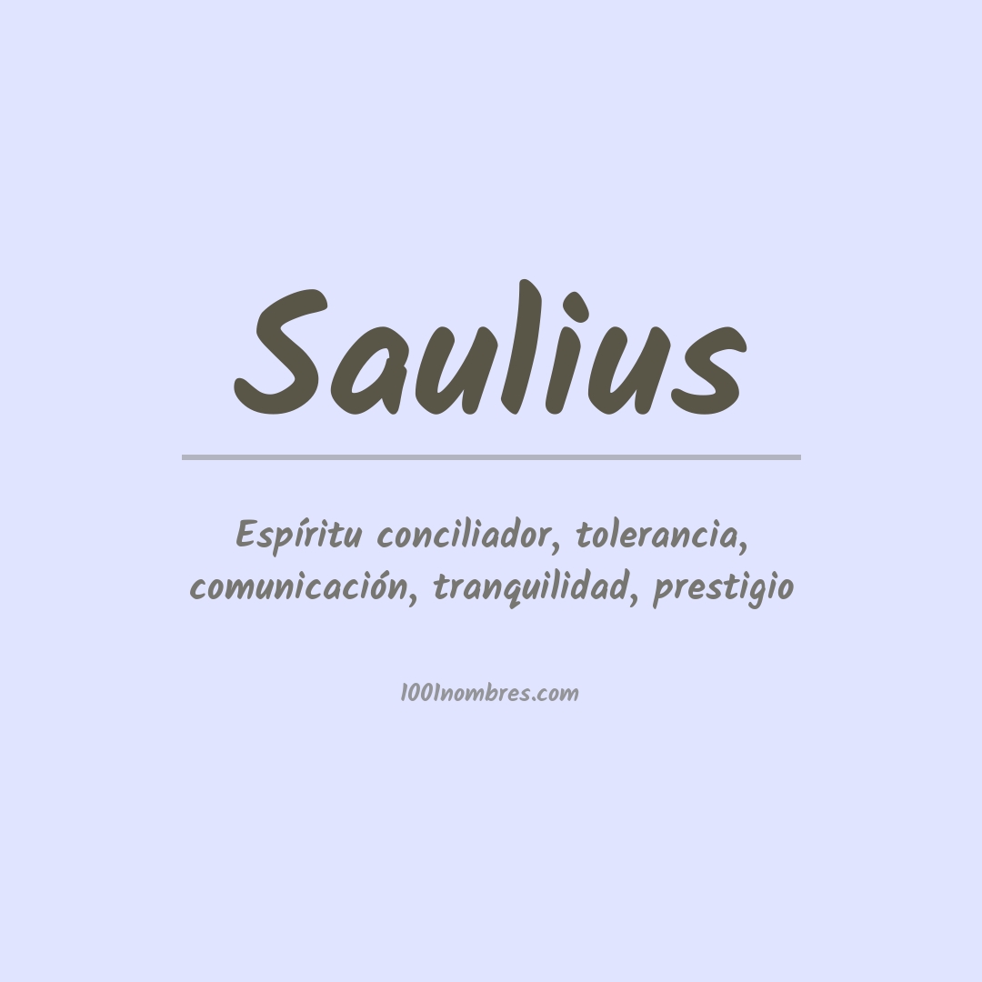 Significado del nombre Saulius