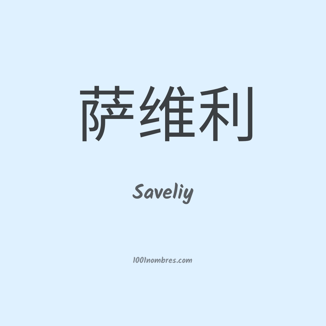 Significado del nombre Saveliy