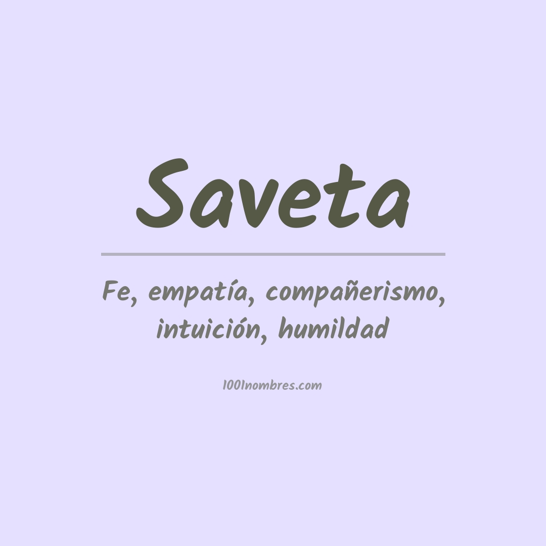 Significado del nombre Saveta