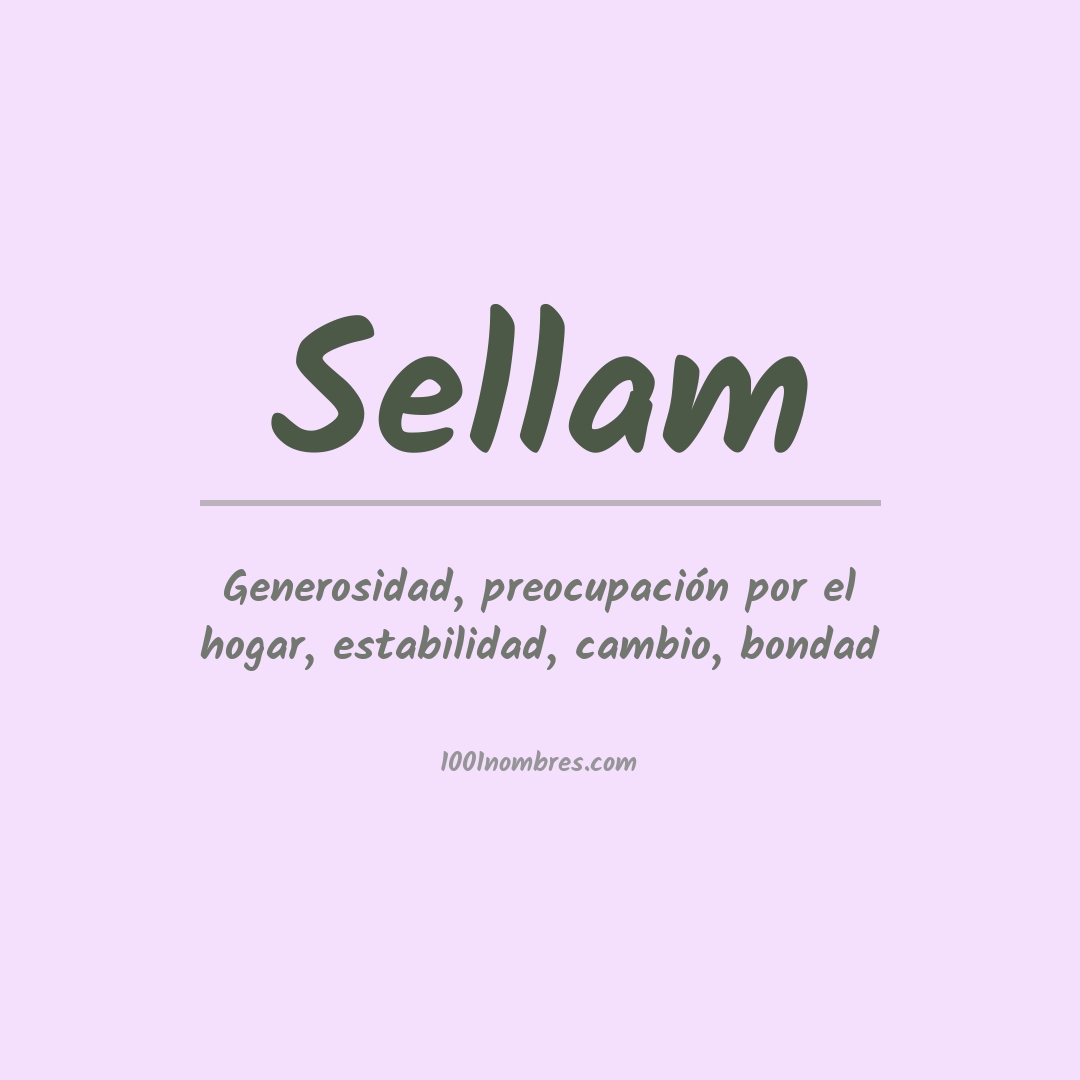Significado del nombre Sellam