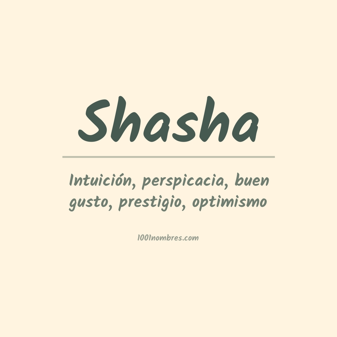 Significado del nombre Shasha
