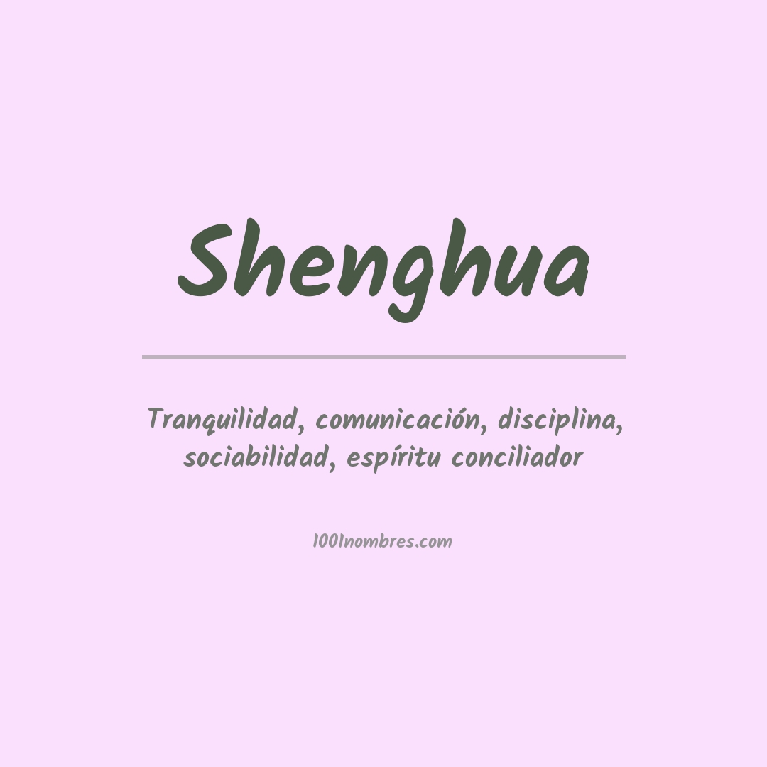 Significado del nombre Shenghua