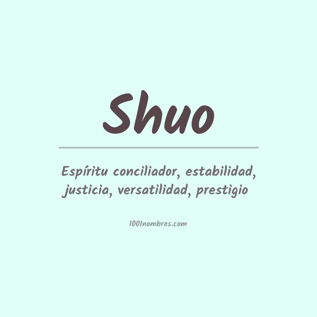 Significado del nombre Shuo