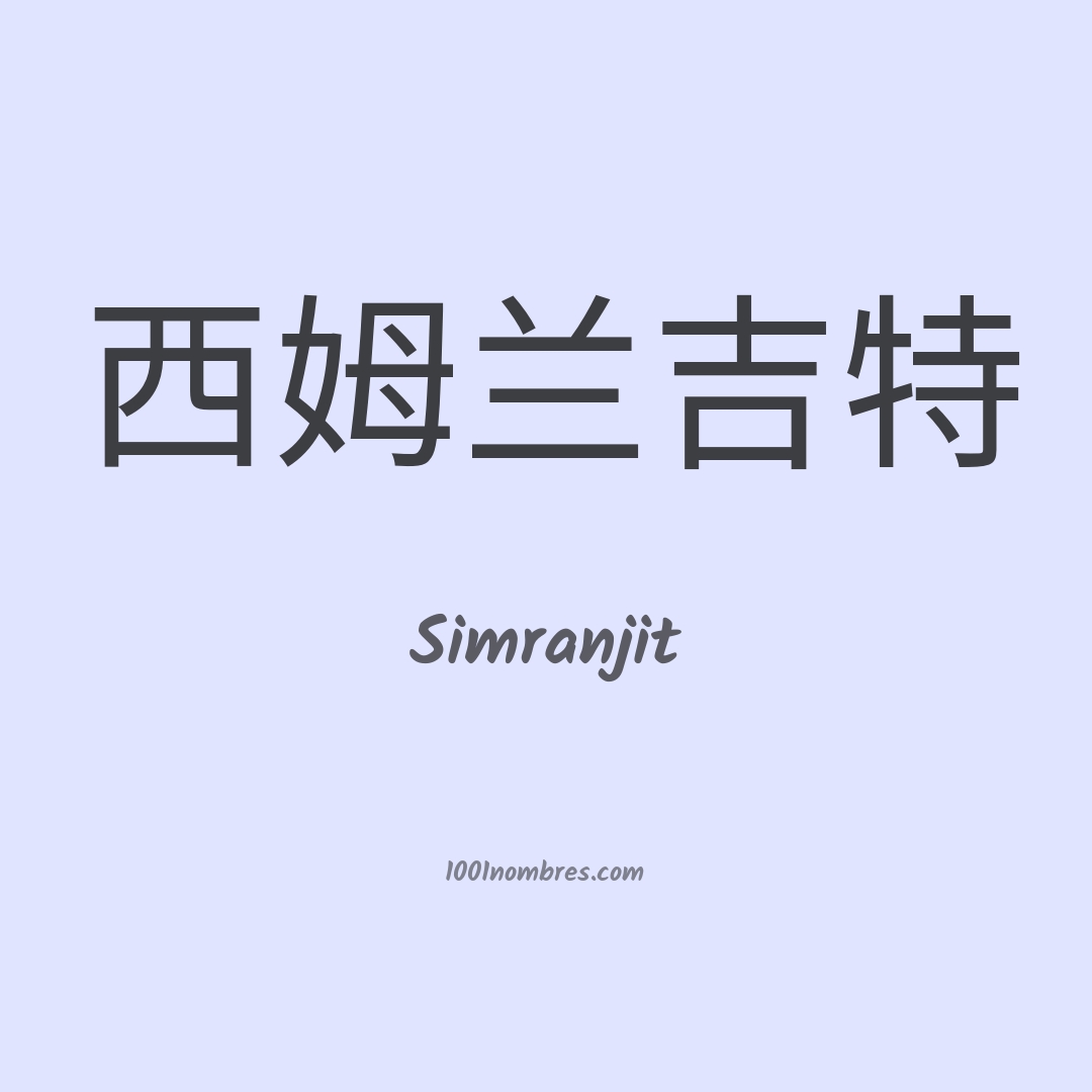 Significado del nombre Simranjit