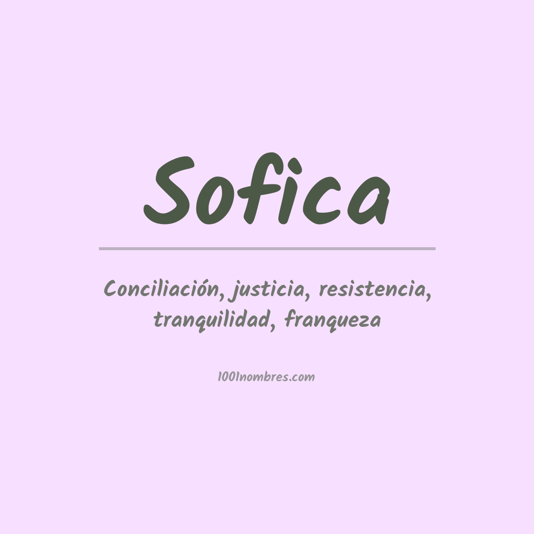 Significado Del Nombre Sofica