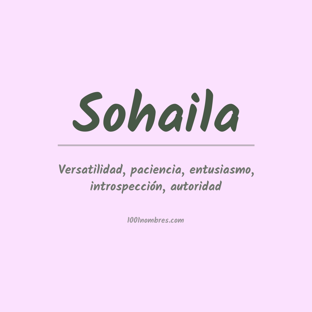 Significado del nombre Sohaila