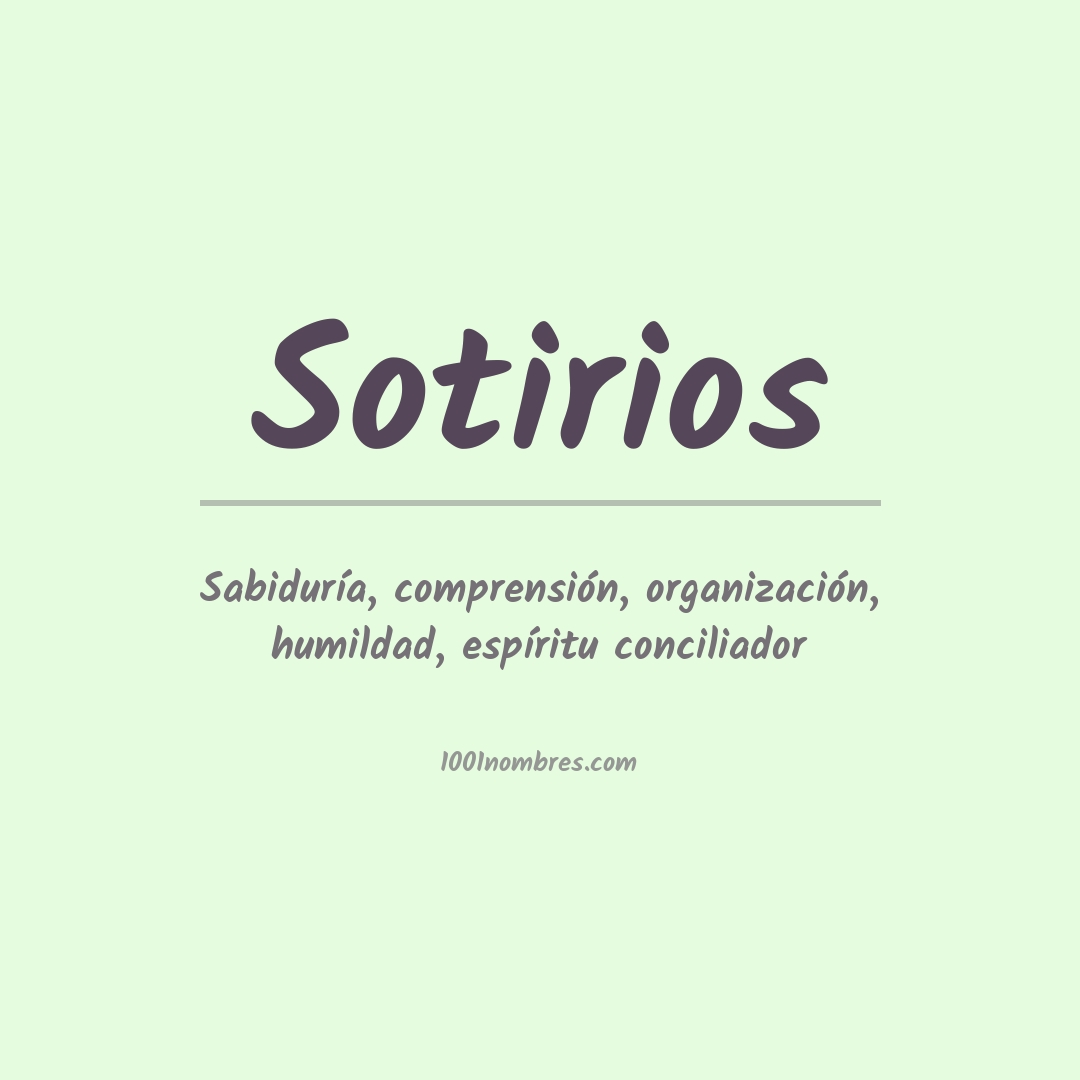 Significado del nombre Sotirios