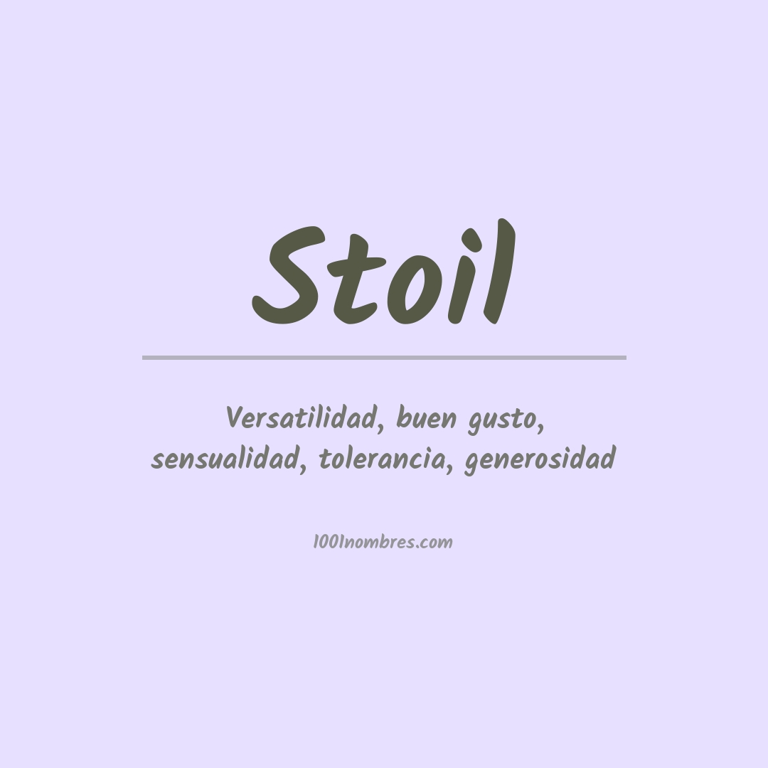 Significado del nombre Stoil