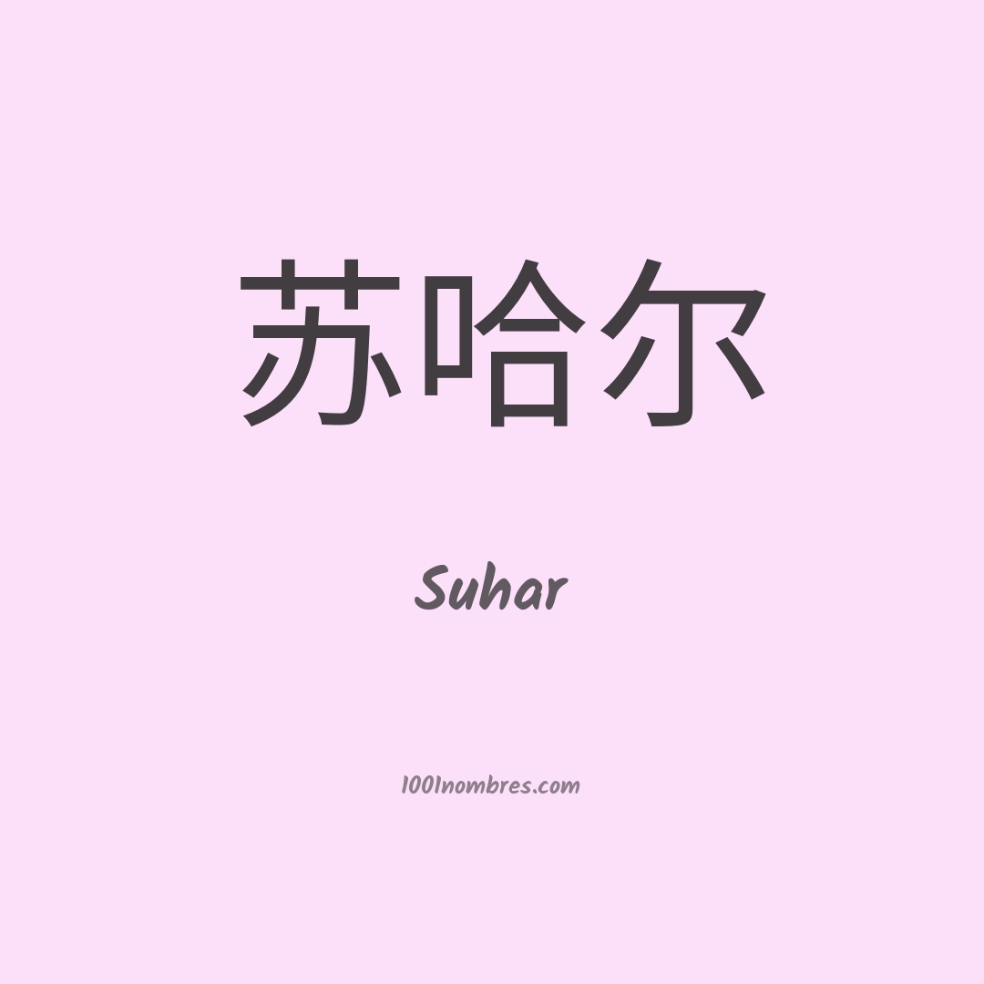 Significado del nombre Suhar