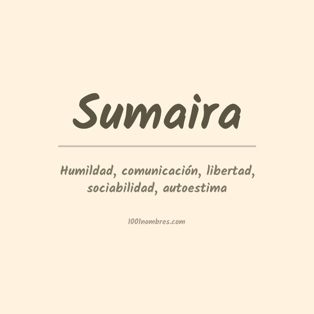 Significado del nombre Sumaira