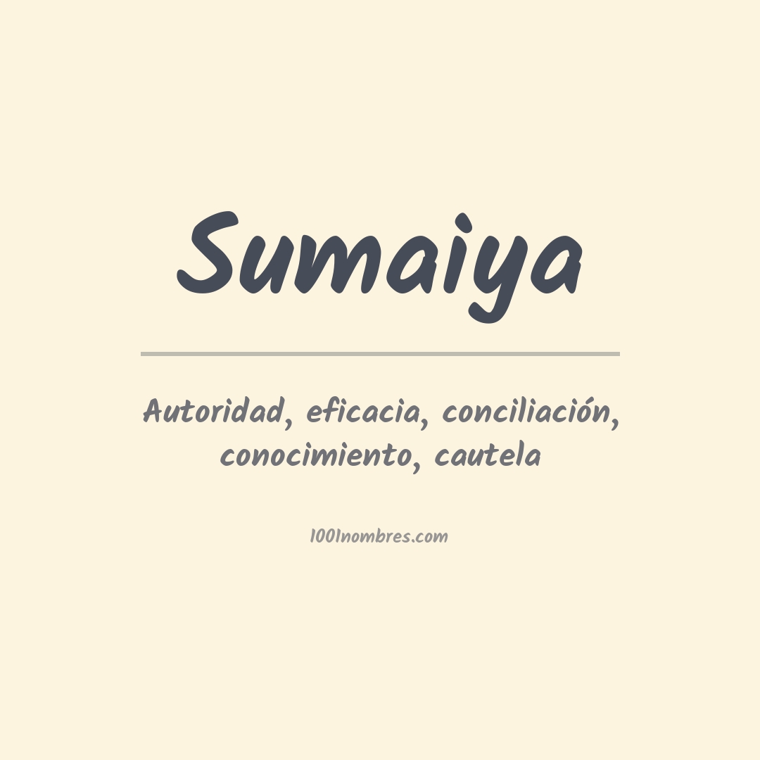 Significado del nombre Sumaiya