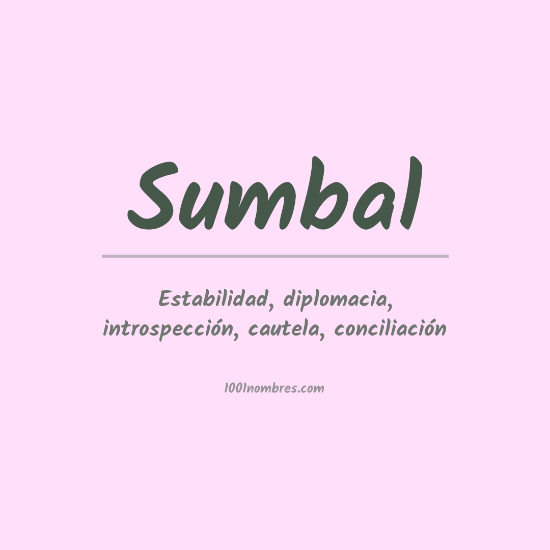 Significado del nombre Sumbal