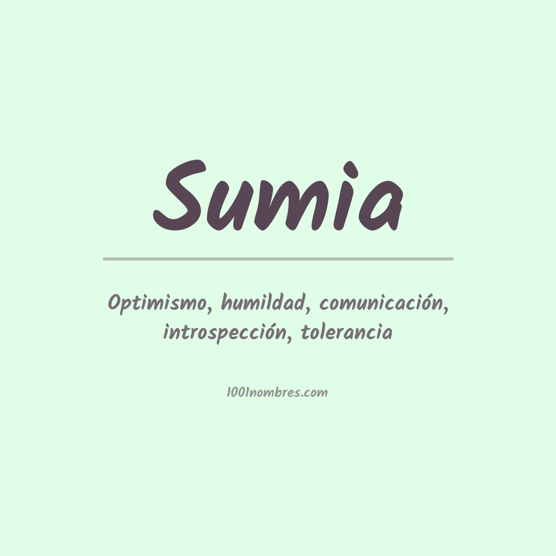 Significado del nombre Sumia