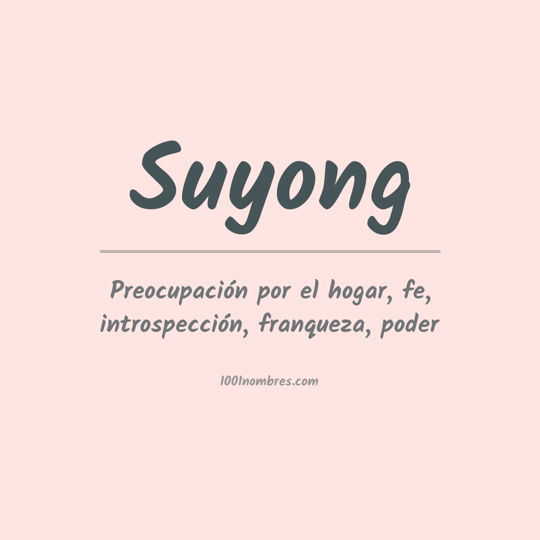 Significado del nombre Suyong