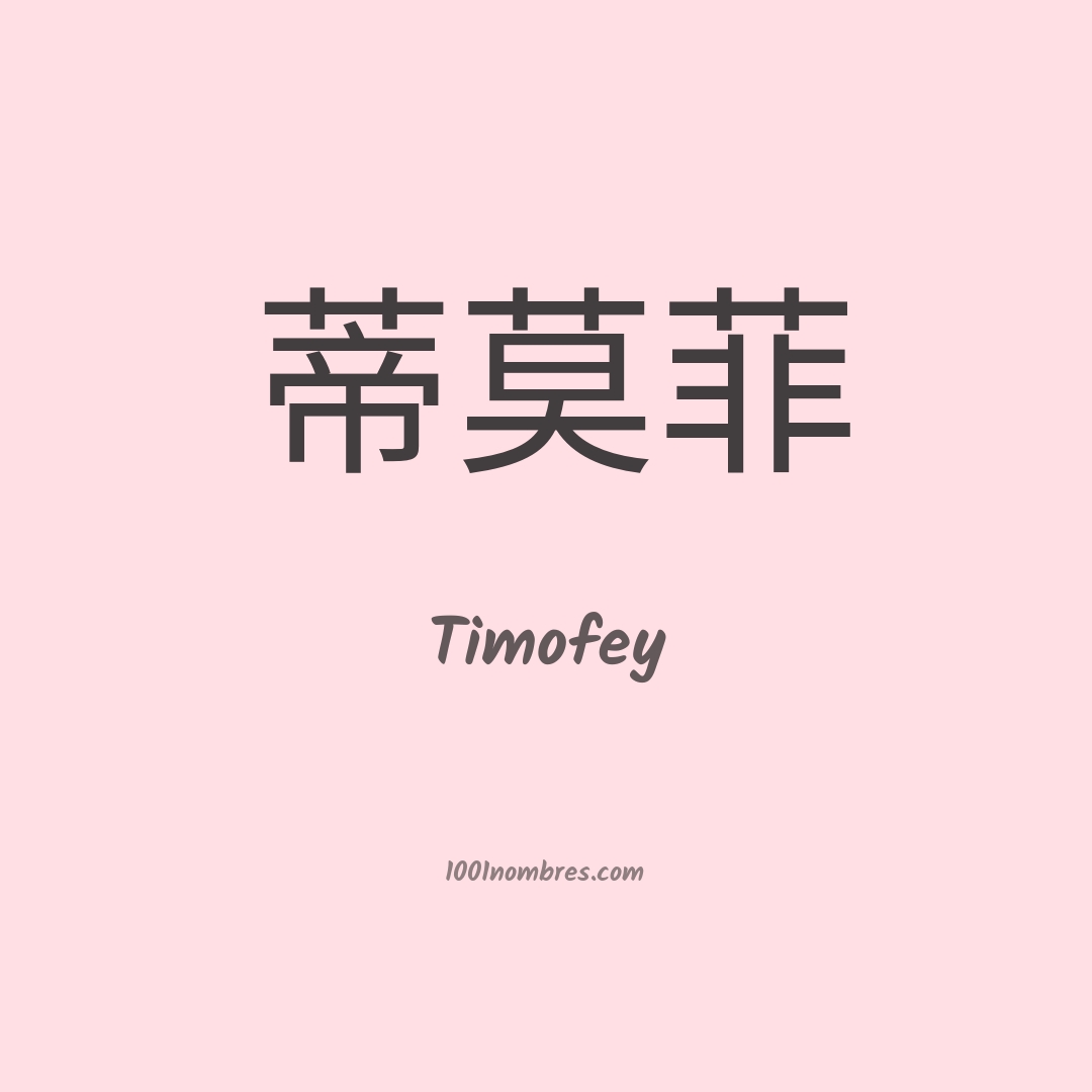 Significado del nombre Timofey