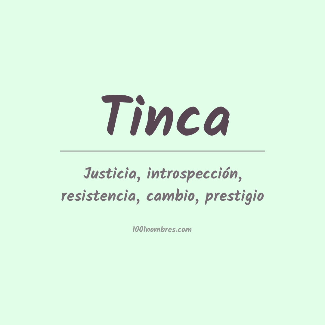 Significado del nombre Tinca