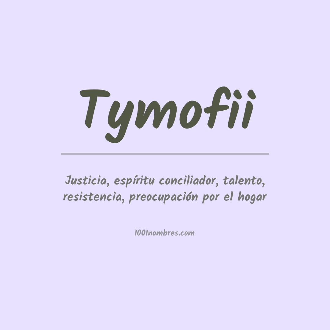 Significado del nombre Tymofii