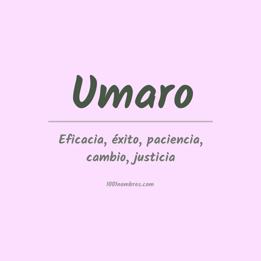 Significado del nombre Umaro