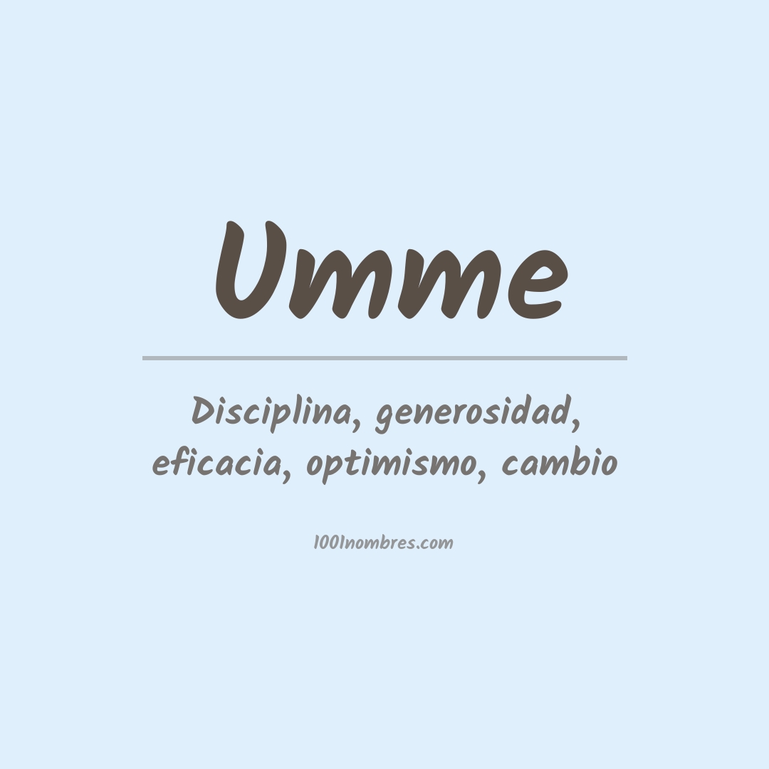 Significado del nombre Umme