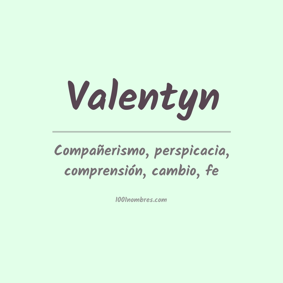 Significado del nombre Valentyn
