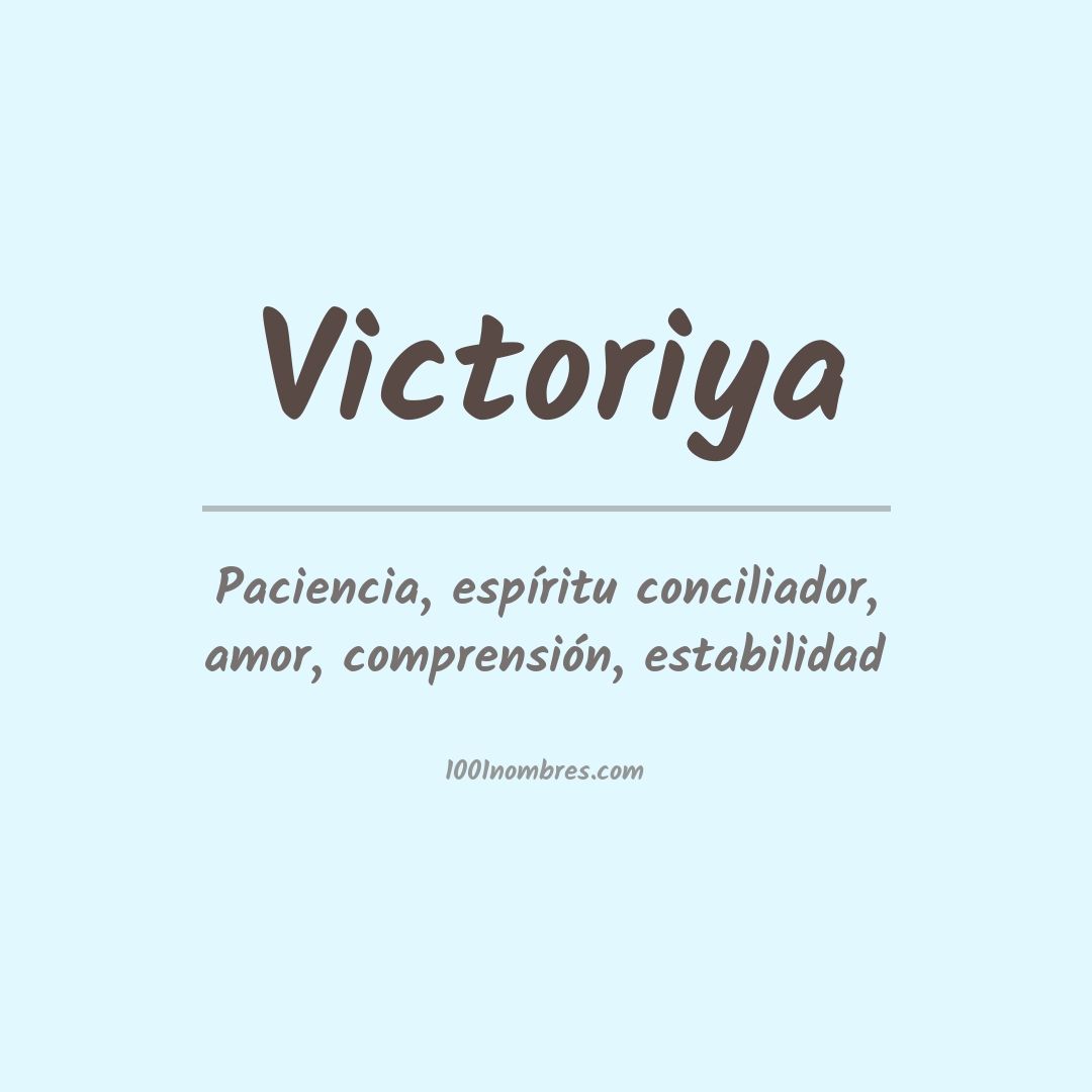 Significado del nombre Victoriya