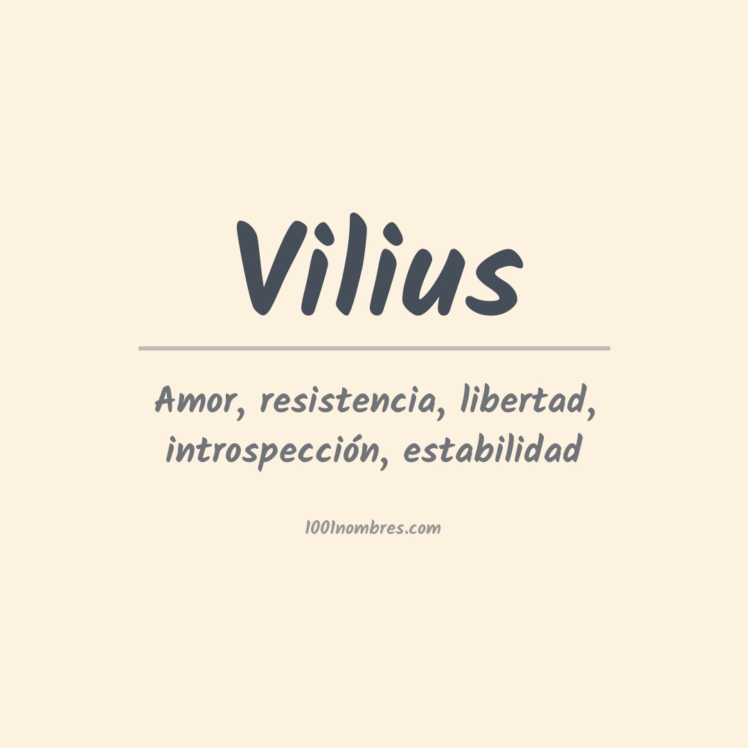 Significado del nombre Vilius