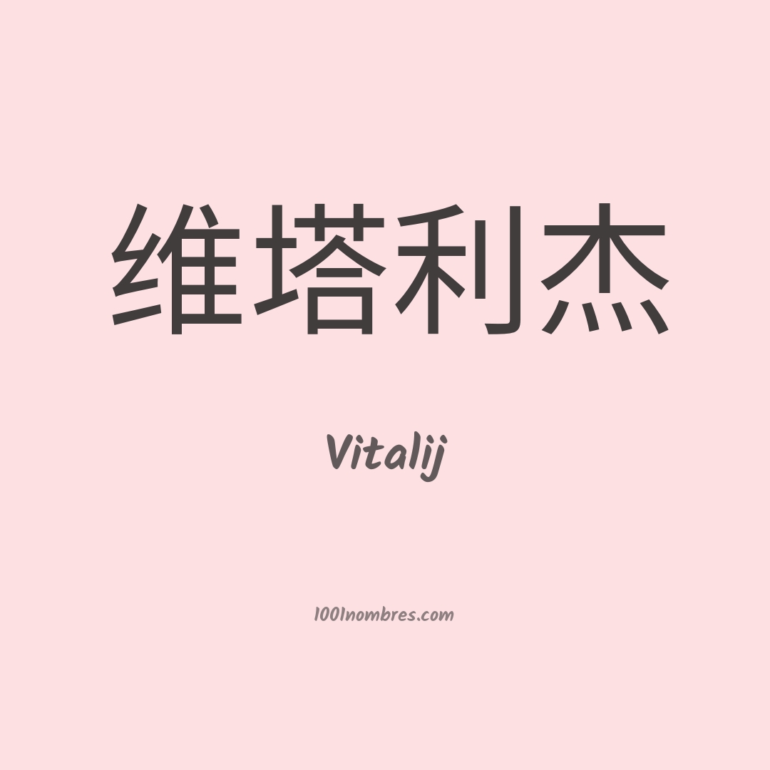 Significado del nombre Vitalij
