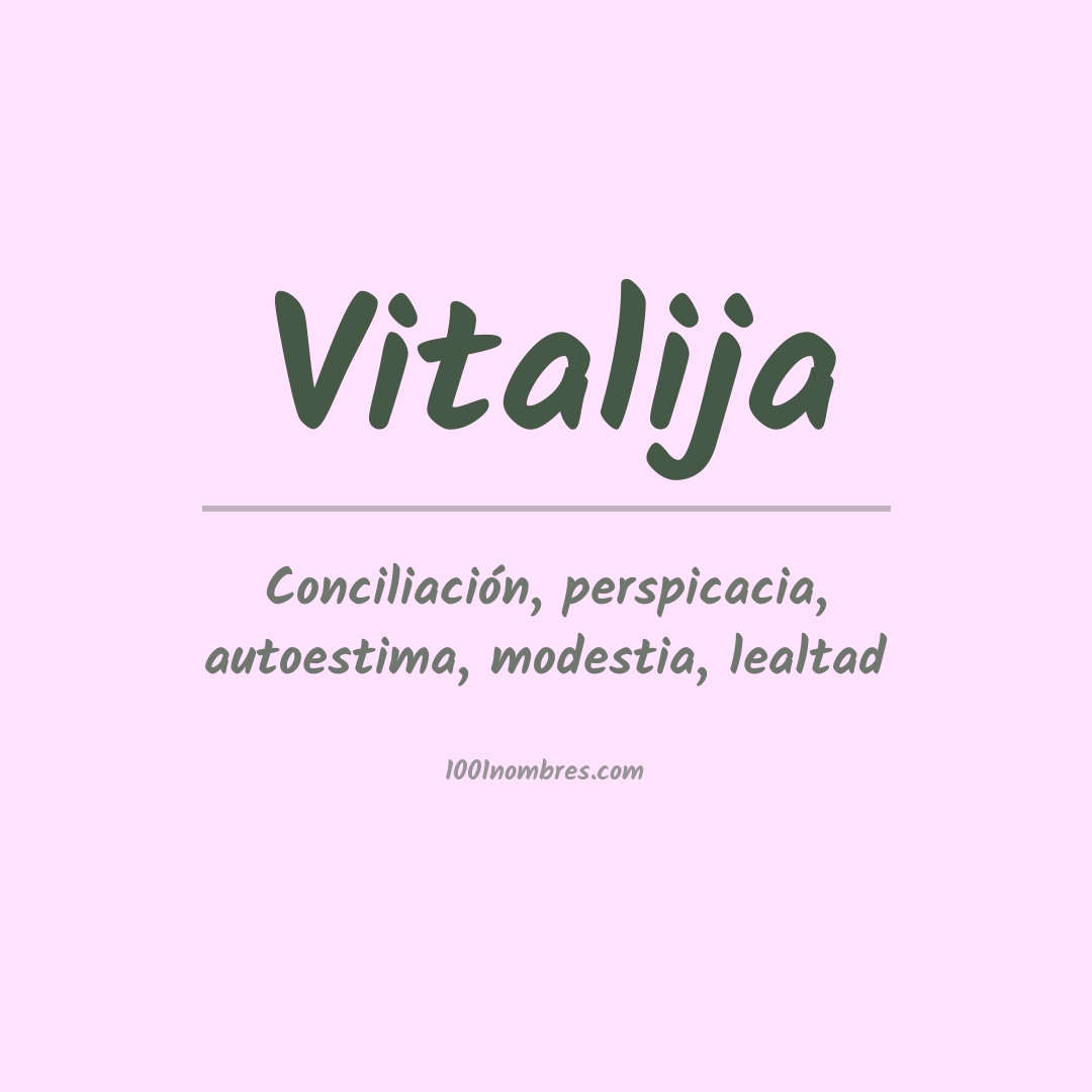 Significado del nombre Vitalija