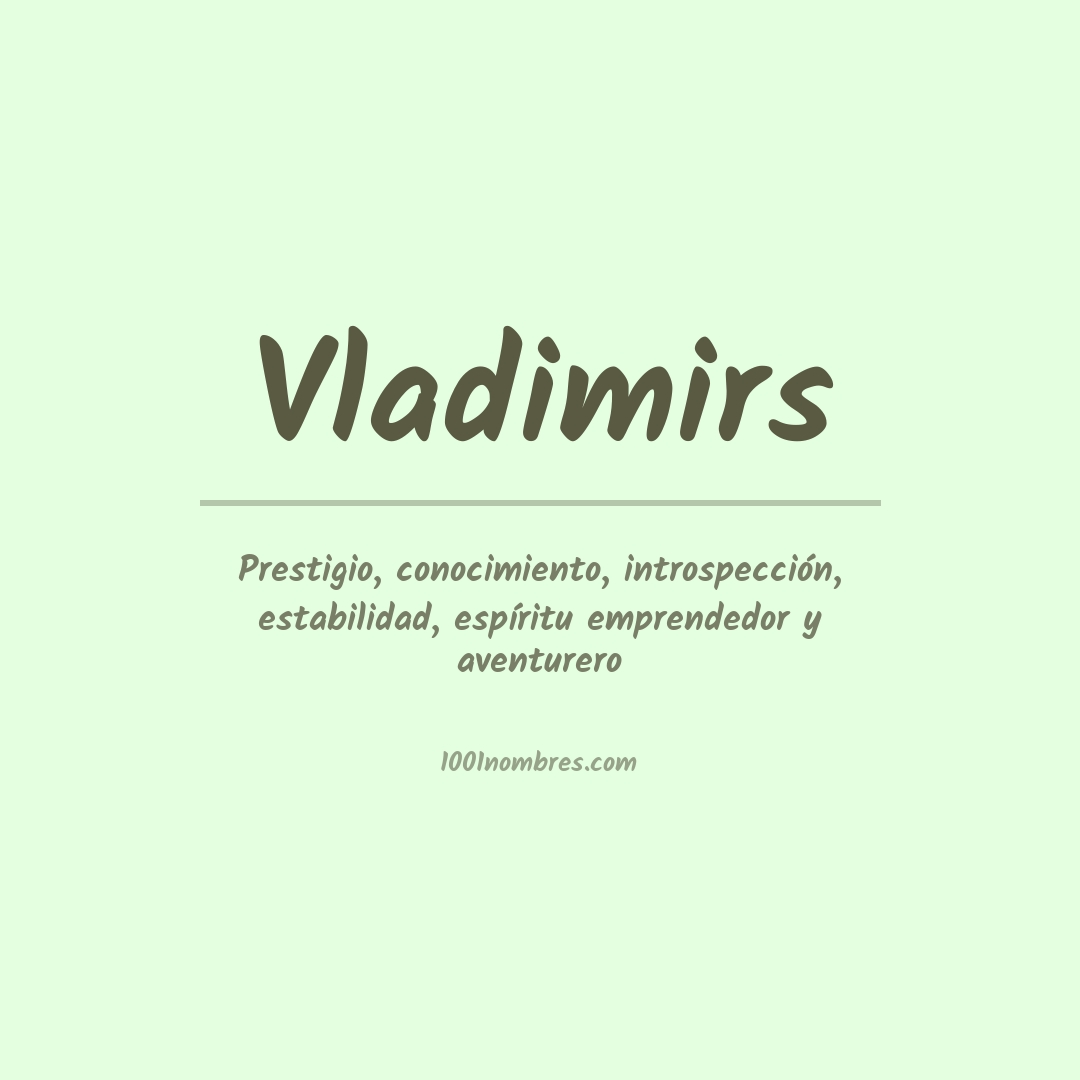 Significado del nombre Vladimirs