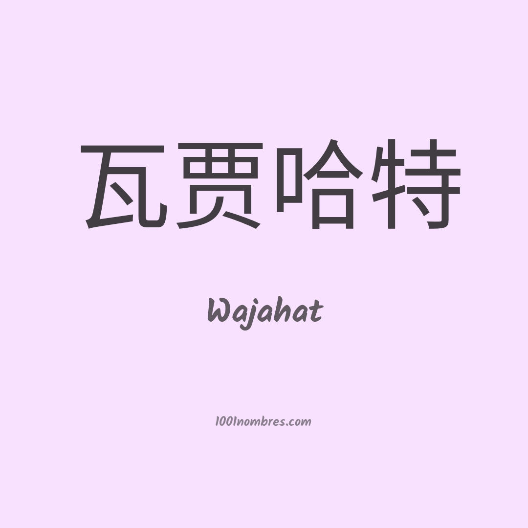 Significado del nombre Wajahat