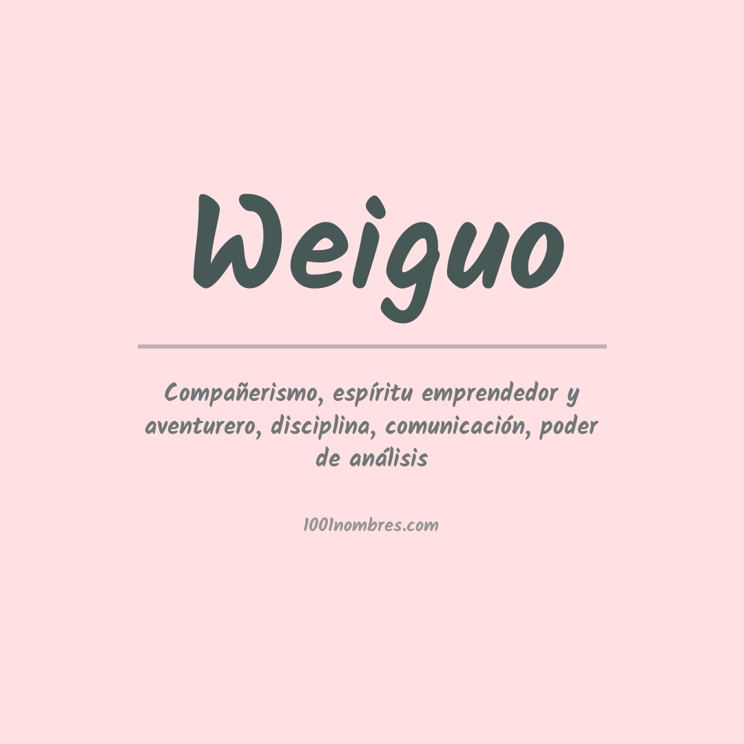 Significado del nombre Weiguo