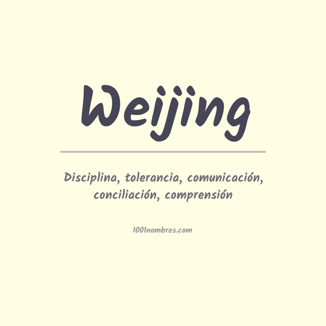 Significado del nombre Weijing