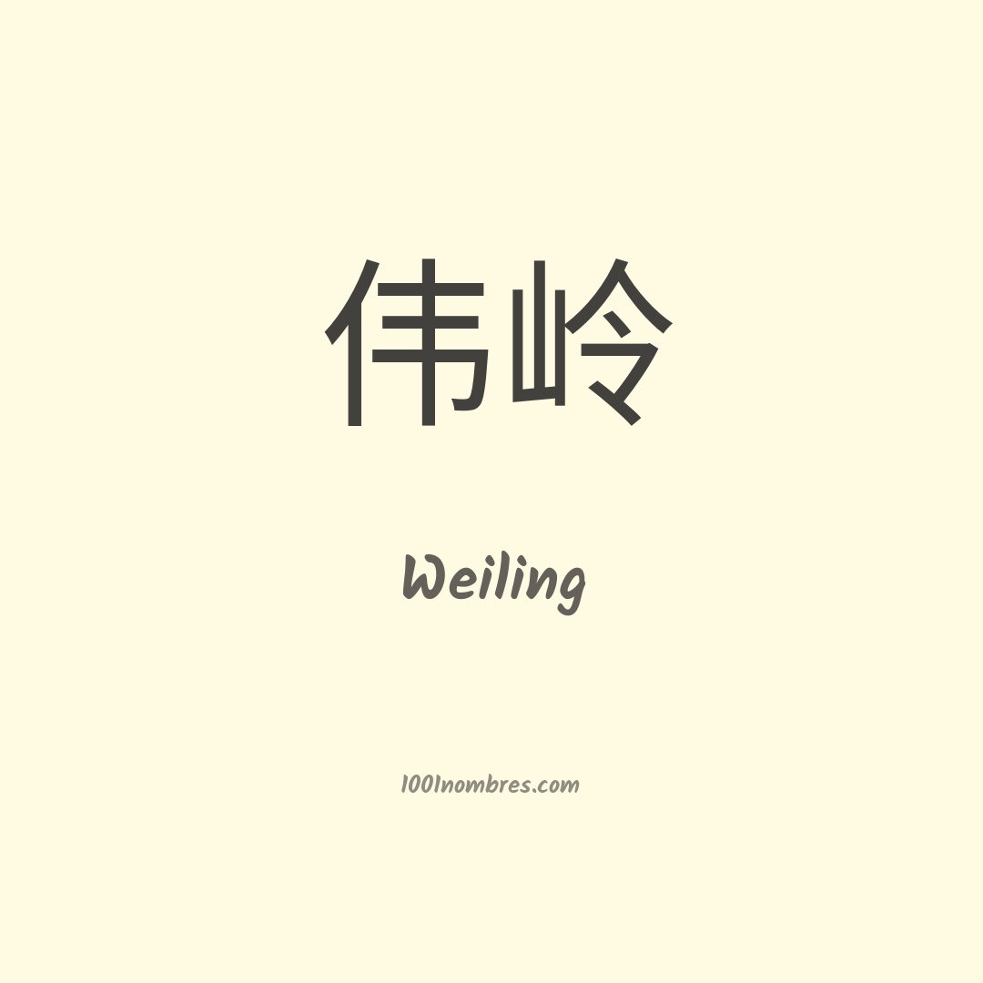 Significado del nombre Weiling