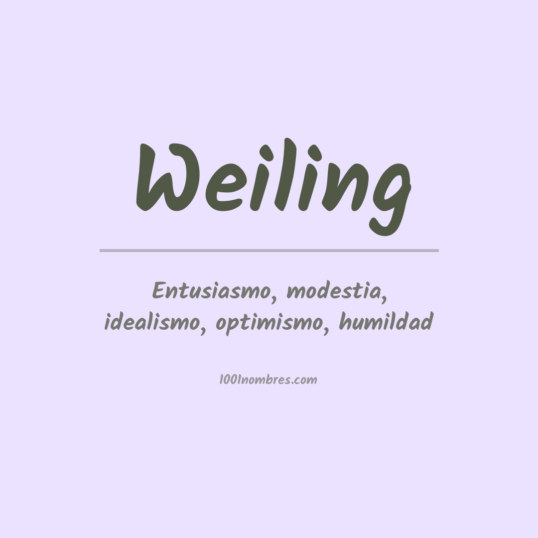 Significado del nombre Weiling