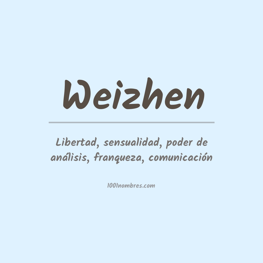 Significado del nombre Weizhen