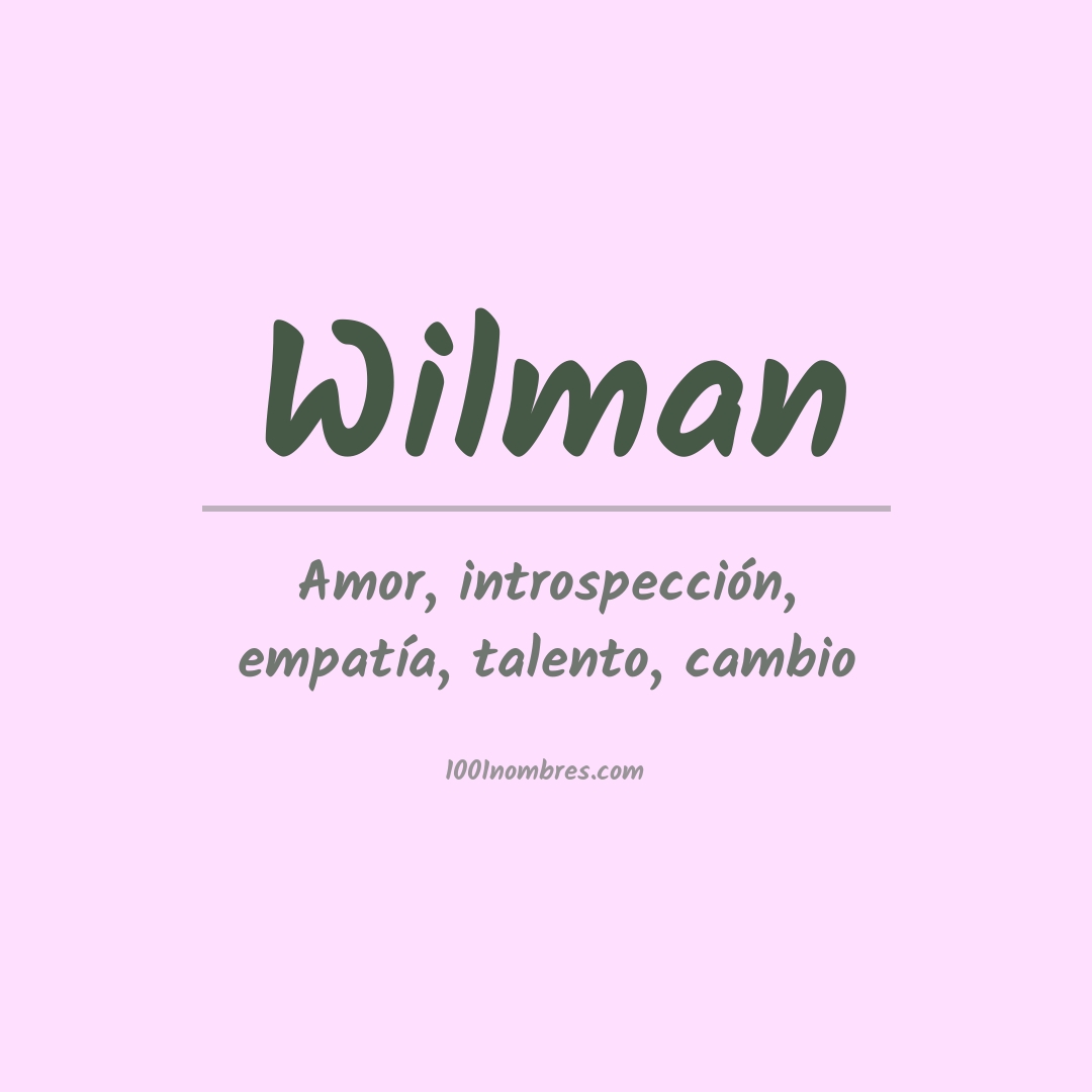 Significado del nombre Wilman